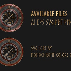 Vegvisir. Vikings Compass. Sigil. Nordic Symbol. Celtic Design. Wall ...