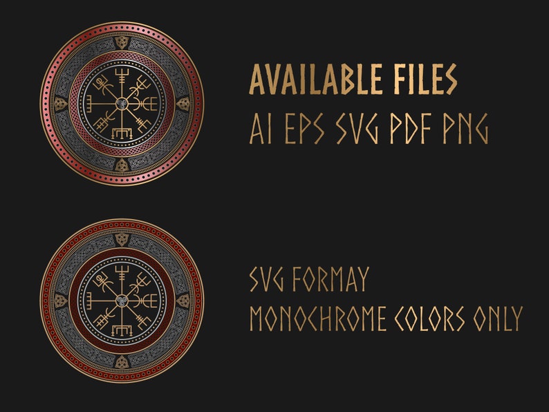 Vegvisir. Vikings Compass. Sigil. Nordic Symbol. Celtic Design. Wall ...