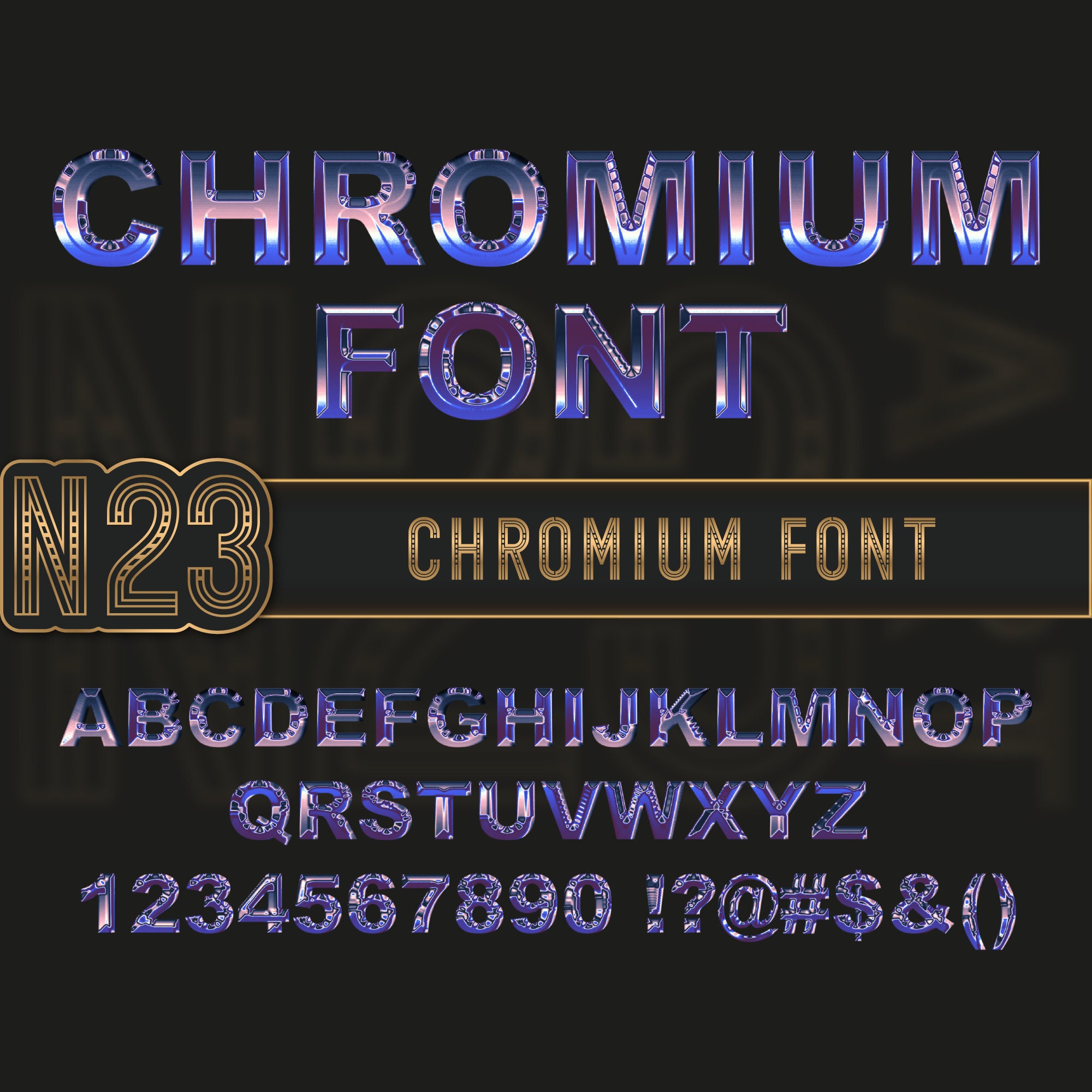 Chrom Font. Chrom Alphabet Letters. Retro Font 1980s. Commercial Use ...
