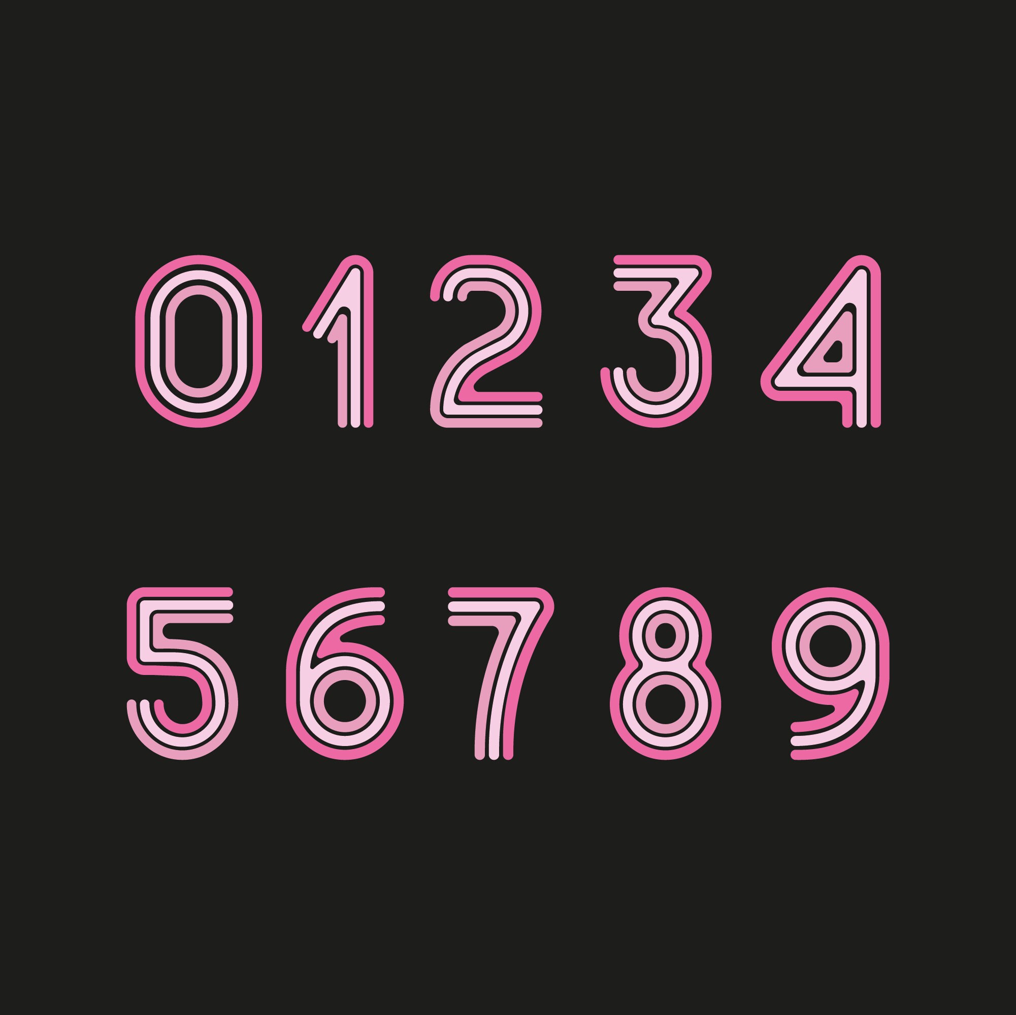 Retro Pink Style Alphabet Letters Svg. Retro Pink Sublimation Font ...