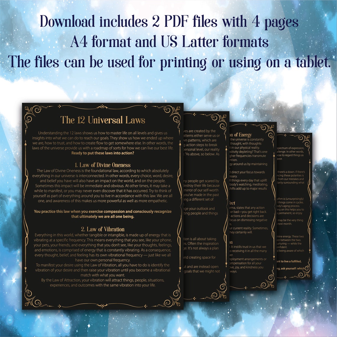 The 12 Laws of the Universe. Cheatsheet. Spirituality. Wellness ...