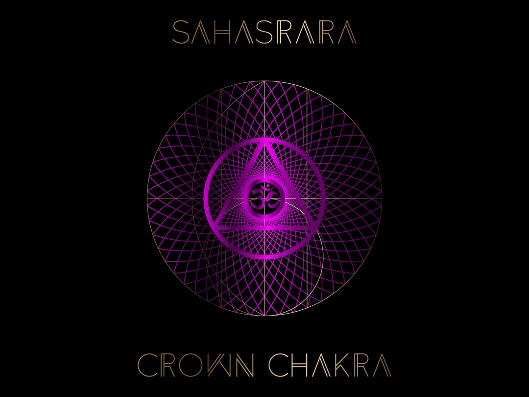 Sahasrara Crown Chakra. Sacred Geometry Design. Ai EPS SVG PNG - Etsy