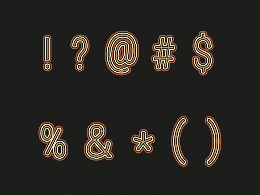 Retro Rounded Font. Retro Style Alphabet Letters Vector Svg Png. Retro ...