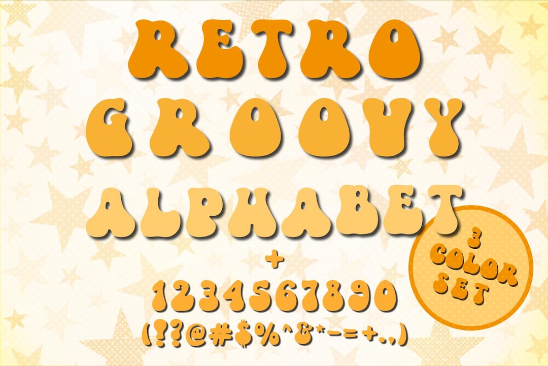Retro Groovy Alphabet – 70s Style. PNG & SVG Files for DIY Crafts ...