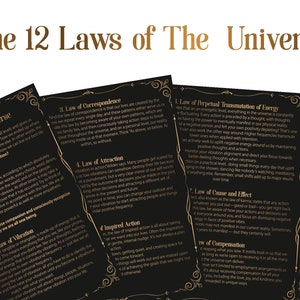 The 12 Laws of the Universe. Cheatsheet. Spirituality. Wellness ...