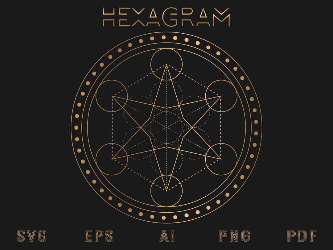 Hexagram Wall and Print Art. Sacred Geometry Svg Epa Ai Png Pdf ...