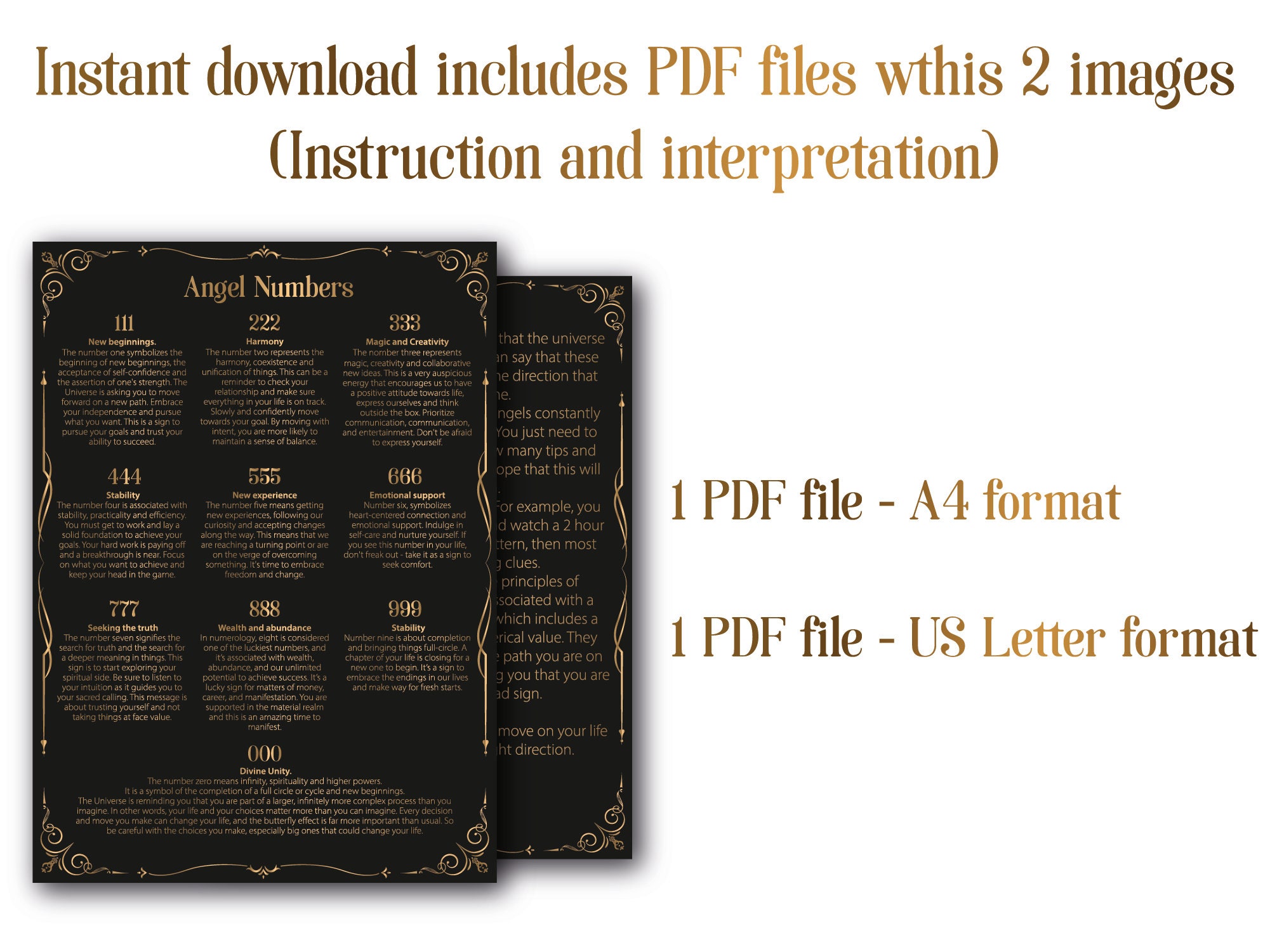 Angel Number Cheatsheet Guide. Digital Download for Print. - Etsy