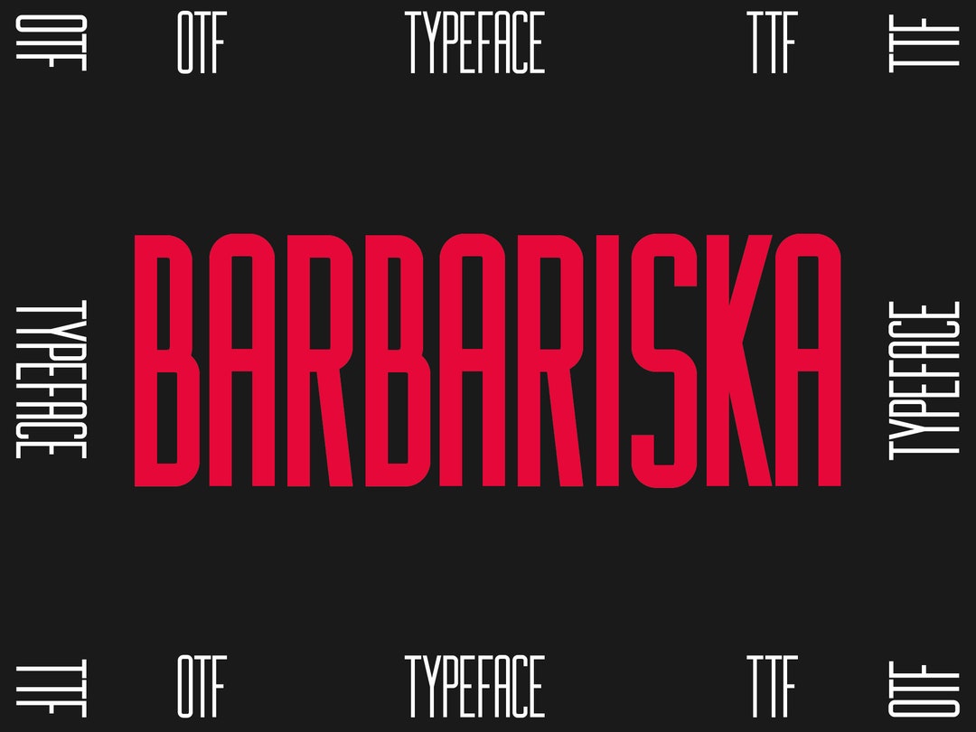 BARBARISKA Typeface. Bold and Elegant Font for Creative Projectsotf, TTF. Font for Procreate. - Etsy