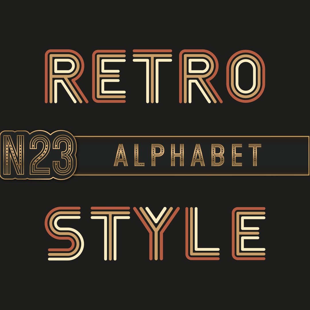 Retro Alphabet Letters SVG. Retro Font Bundle for Crafters. Commercial ...