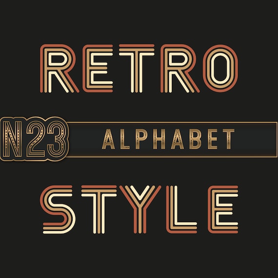 Retro Alphabet Letters Svg. Retro Font. Commercial Use. - Etsy