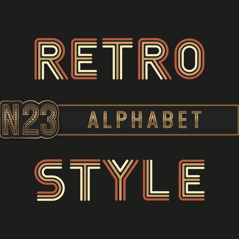 Retro Alphabet - Etsy