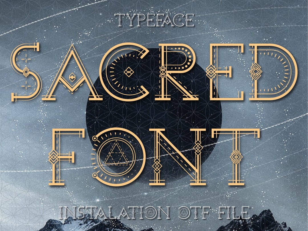 Sacred Font Otf. Sacral Typeface. Instalation Font. Procreate Font - Etsy