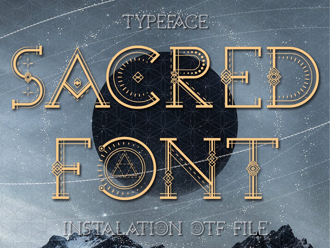 Sacred Font Otf. Sacral Typeface. Instalation Font. Procreate Font - Etsy