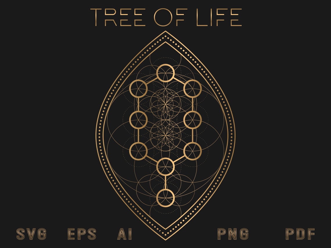 Tree of Life. Sacred Geometry Wall and Print Art. Svg Eps Ai - Etsy