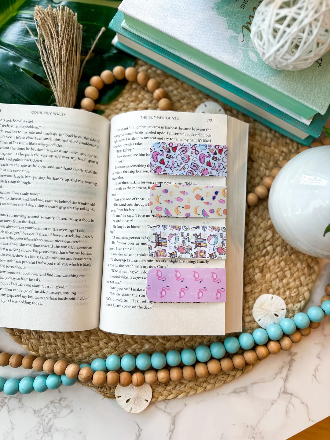 Summer Fun Magnetic Bookmark Collection | Flamingo, Flip-flops, Beach ...