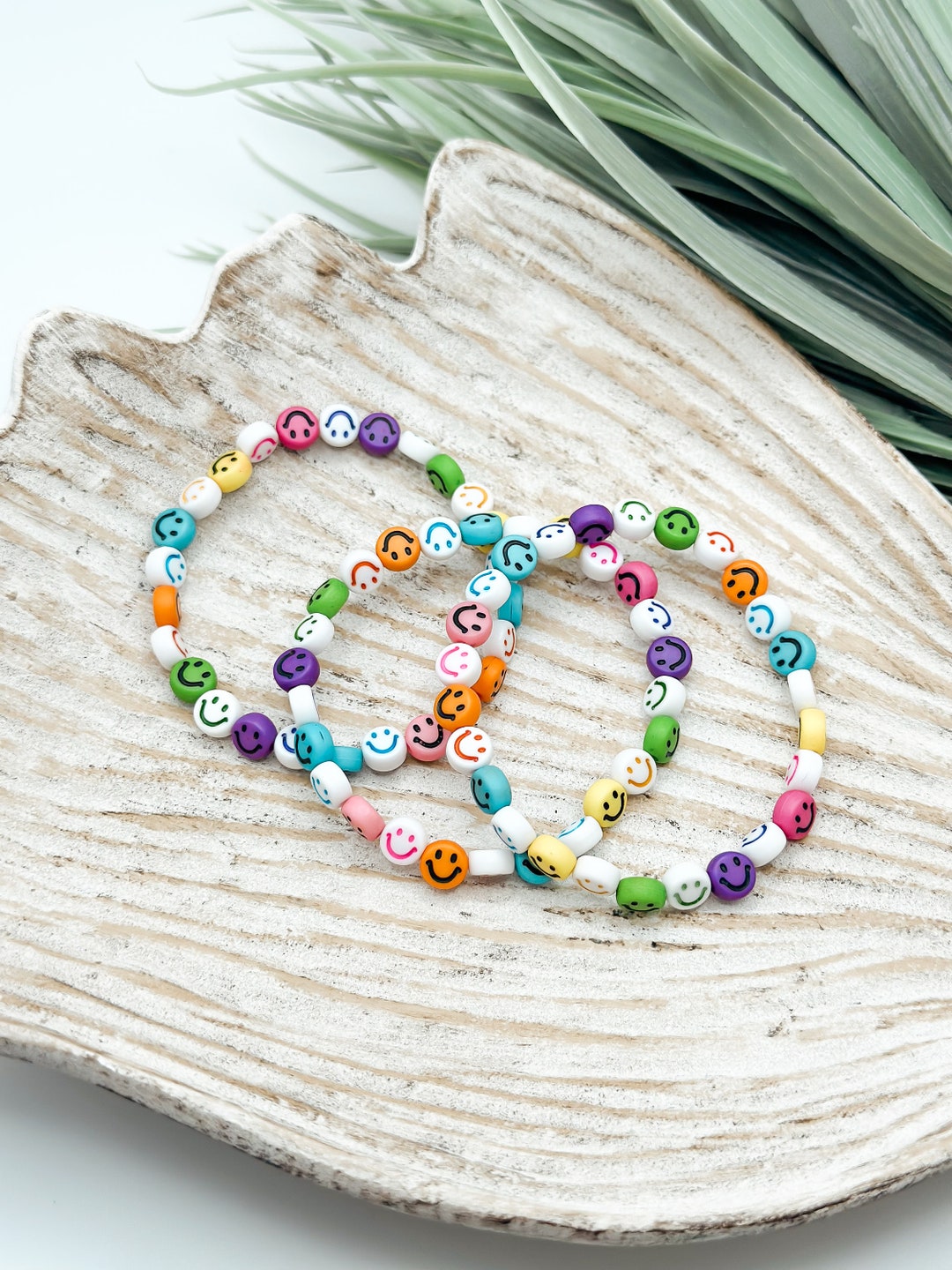 Happy Smiley Bracelet | Share a Smile Bracelet | Round Smiley Face Bead ...