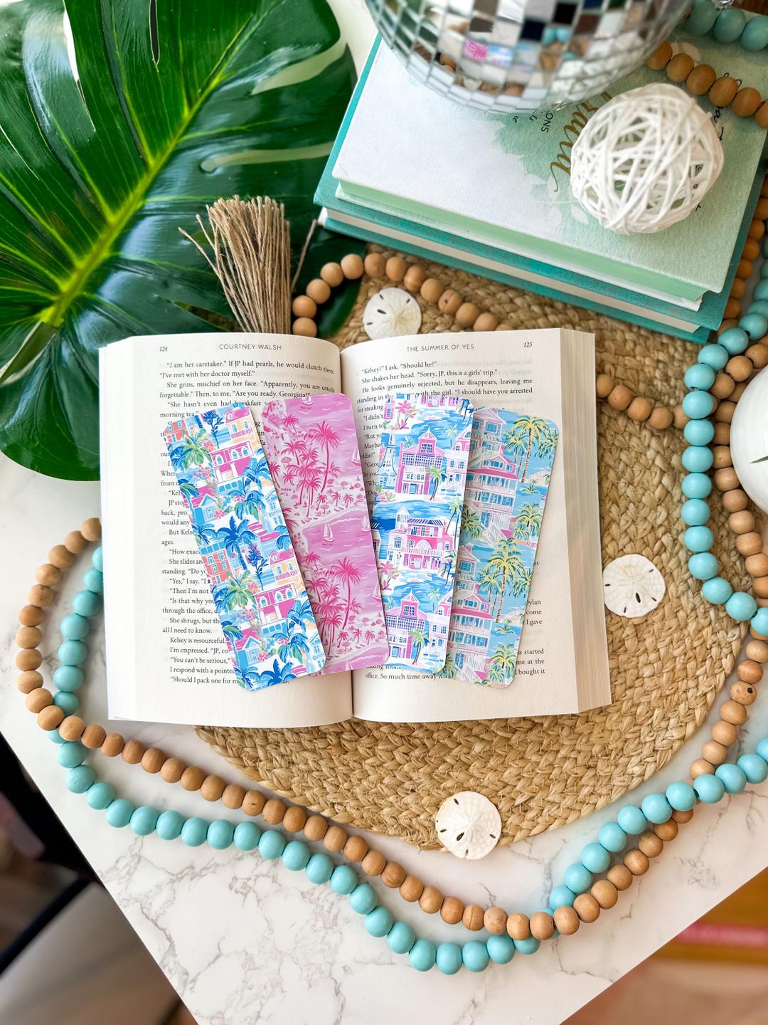 Coastal Watercolor Bookmarks Set of 4 or Single | Beach Ocean Scene ...
