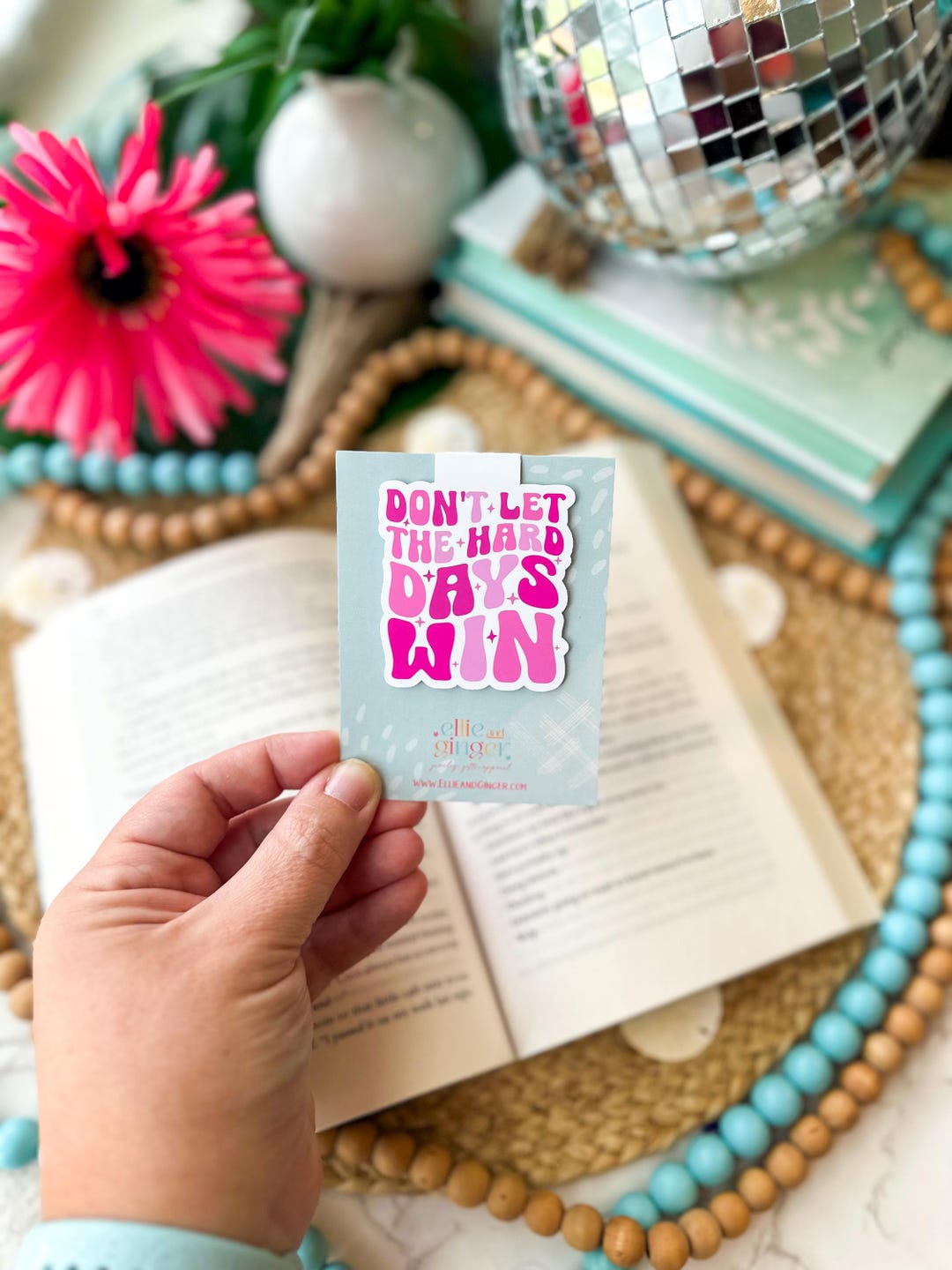 Magnetic Bookmark Don't Let the Hard Days Win Bookmark Book Lover Gift ...