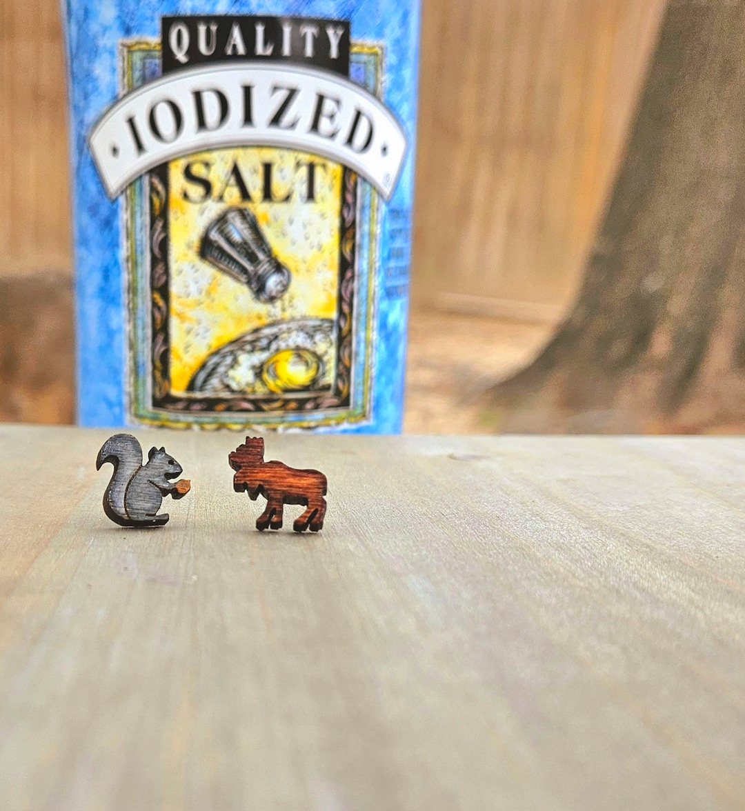 Moose and Squirrel Stud Earrings, Sam and Dean Earrings - Etsy