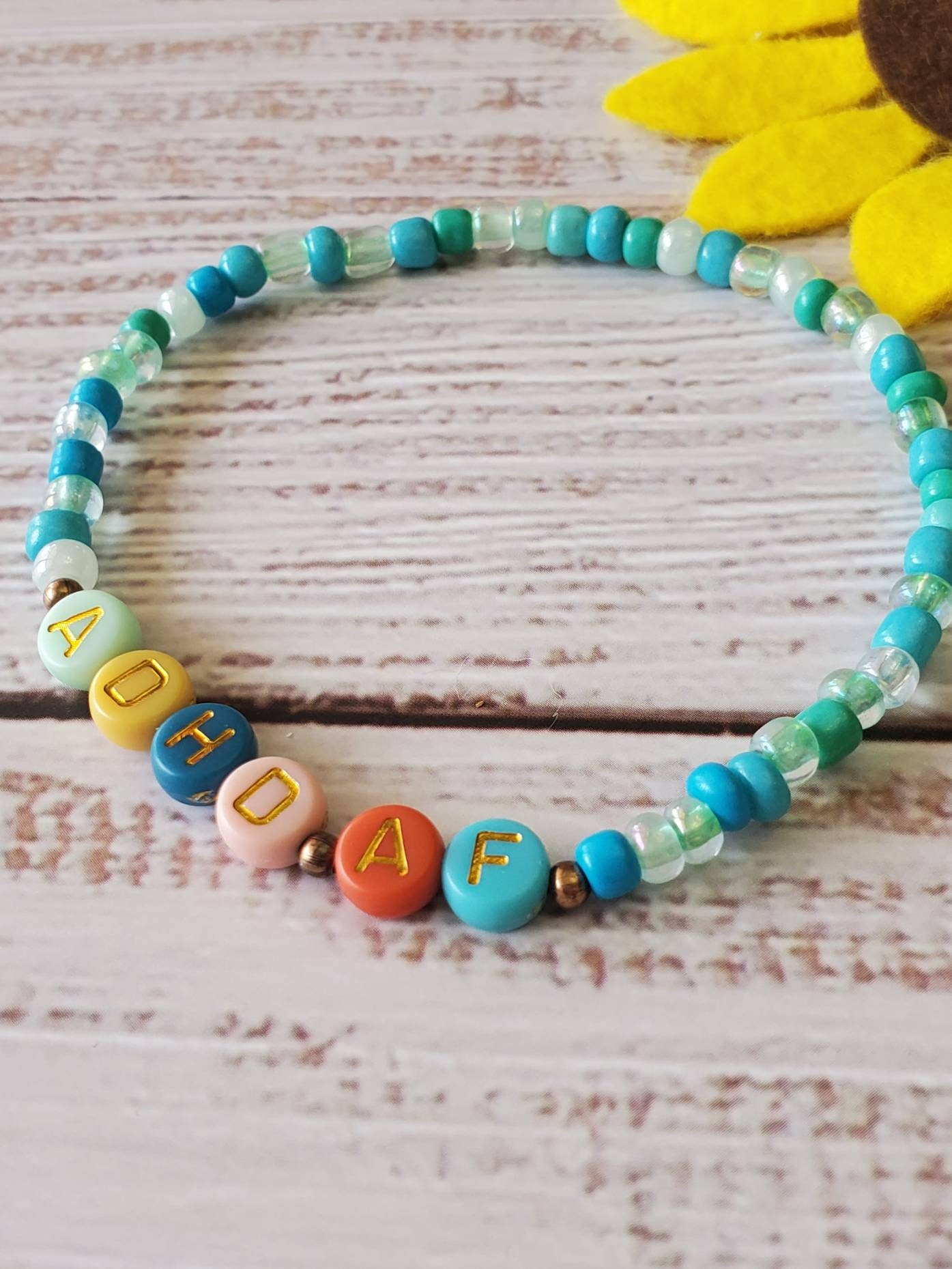 Adhd AF Beaded Bracelet, Seed Beads, Adhd, Adhd Af, Statement Jewelry ...