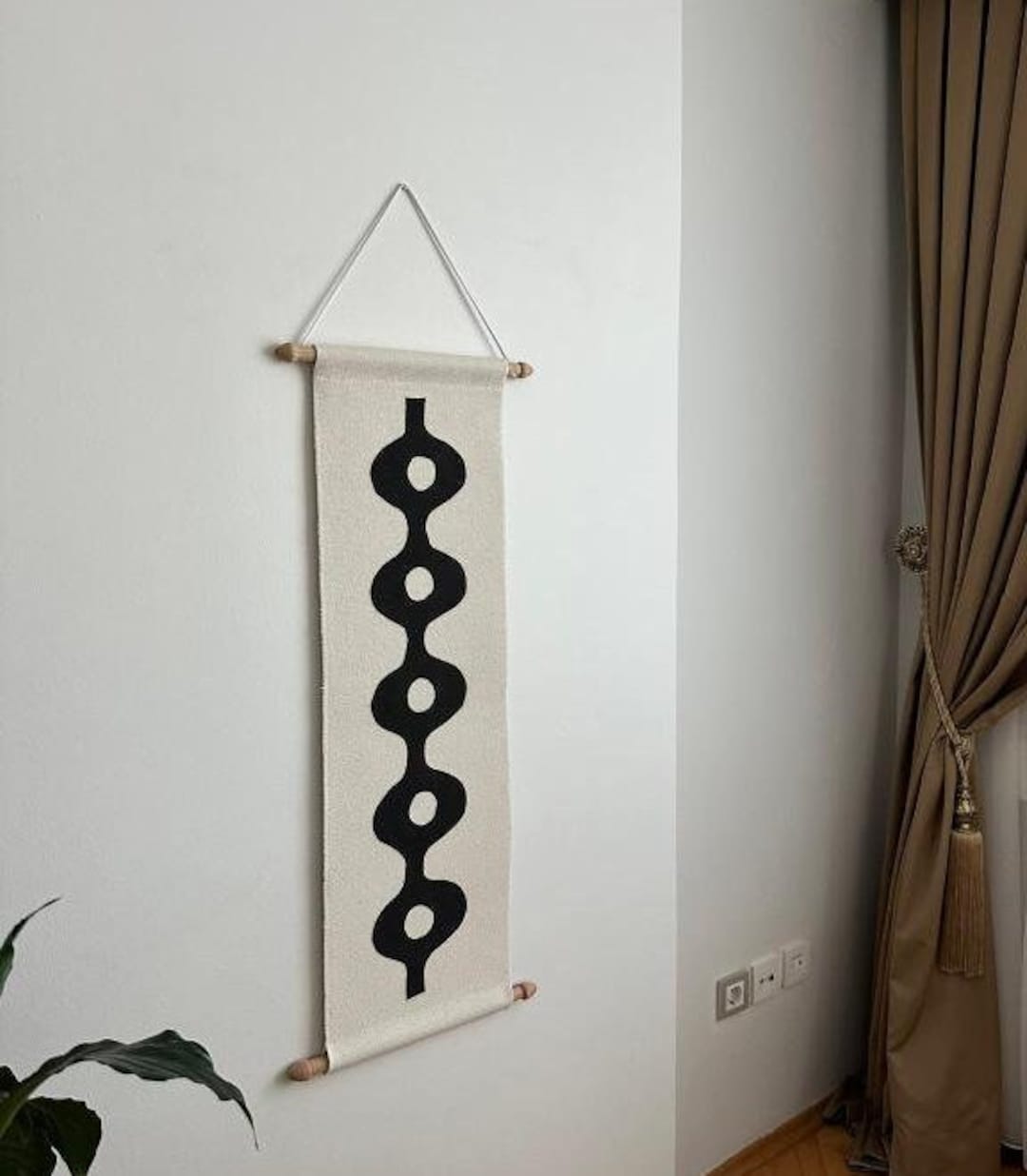 Handwoven Wall Hanging, Kilim Rug, Boho Wall Hanging Rug, Black Rug ...