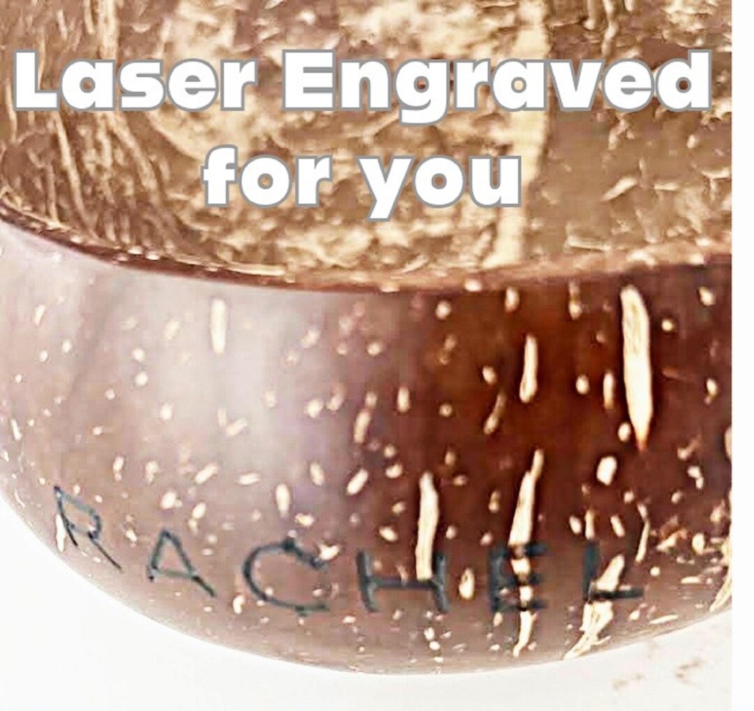 Personalized Coconut Bowl With Custom Laser Engraving Eco-friendly ...