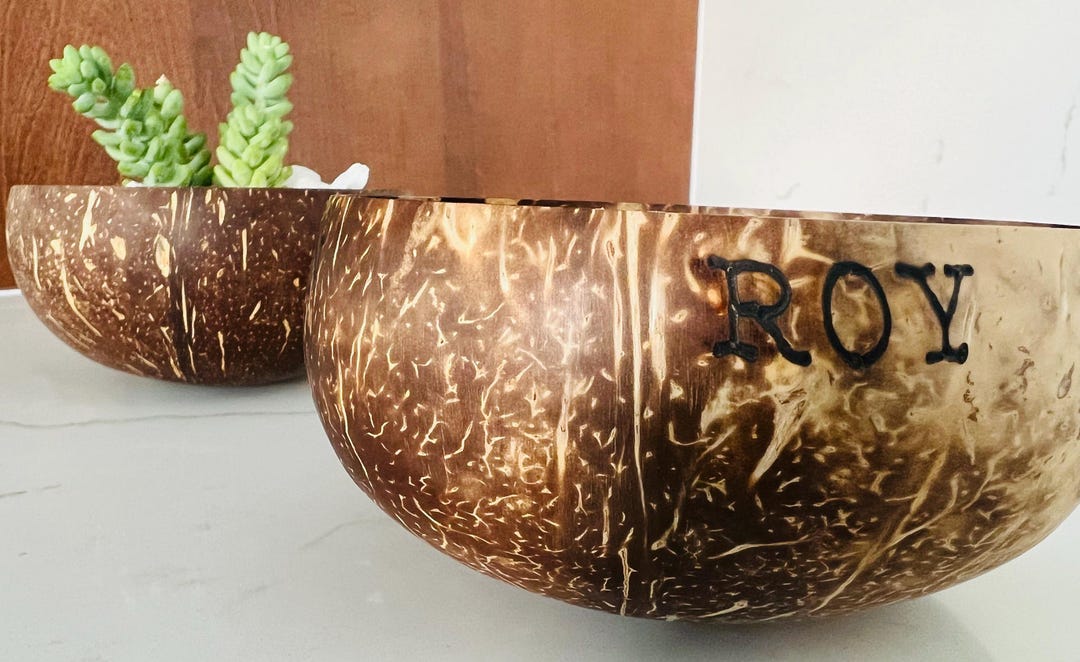 Personalized Coconut Bowl With Custom Laser Engraving Eco-friendly ...