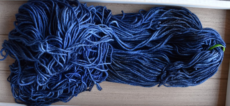 Misty Mountain: Dark Murky Blue Yarn. Hand-dyed Fingering Sock Wool ...