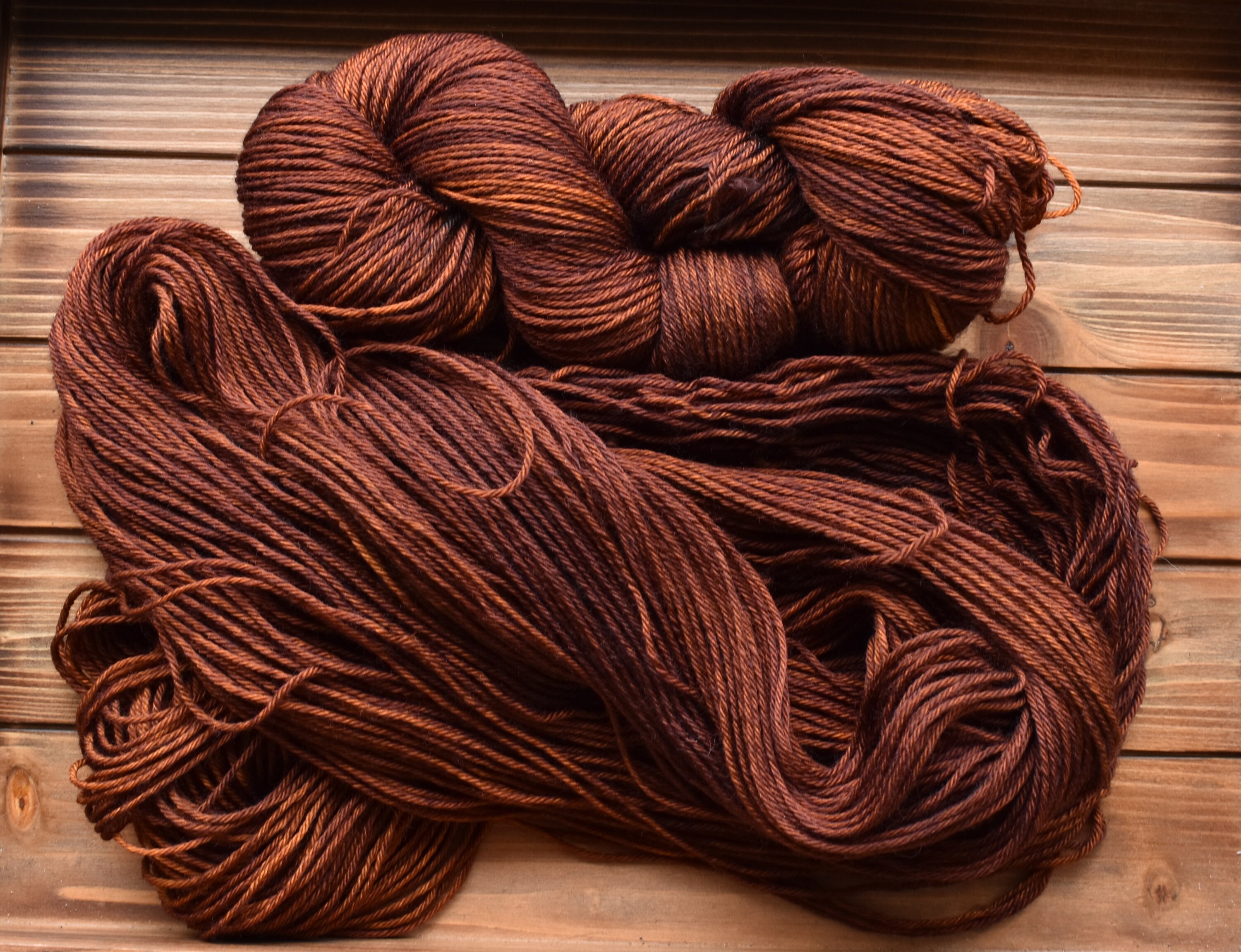 Umber: Hand-dyed Chestnut Yarn. Spice. Rust. Sienna. Burnt Umber. Tonal ...