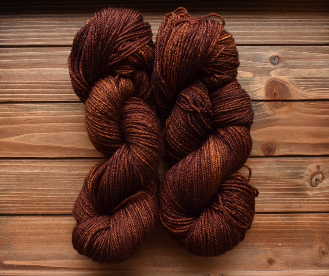 Umber: Hand-dyed Chestnut Yarn. Spice. Rust. Sienna. Burnt Umber. Tonal ...