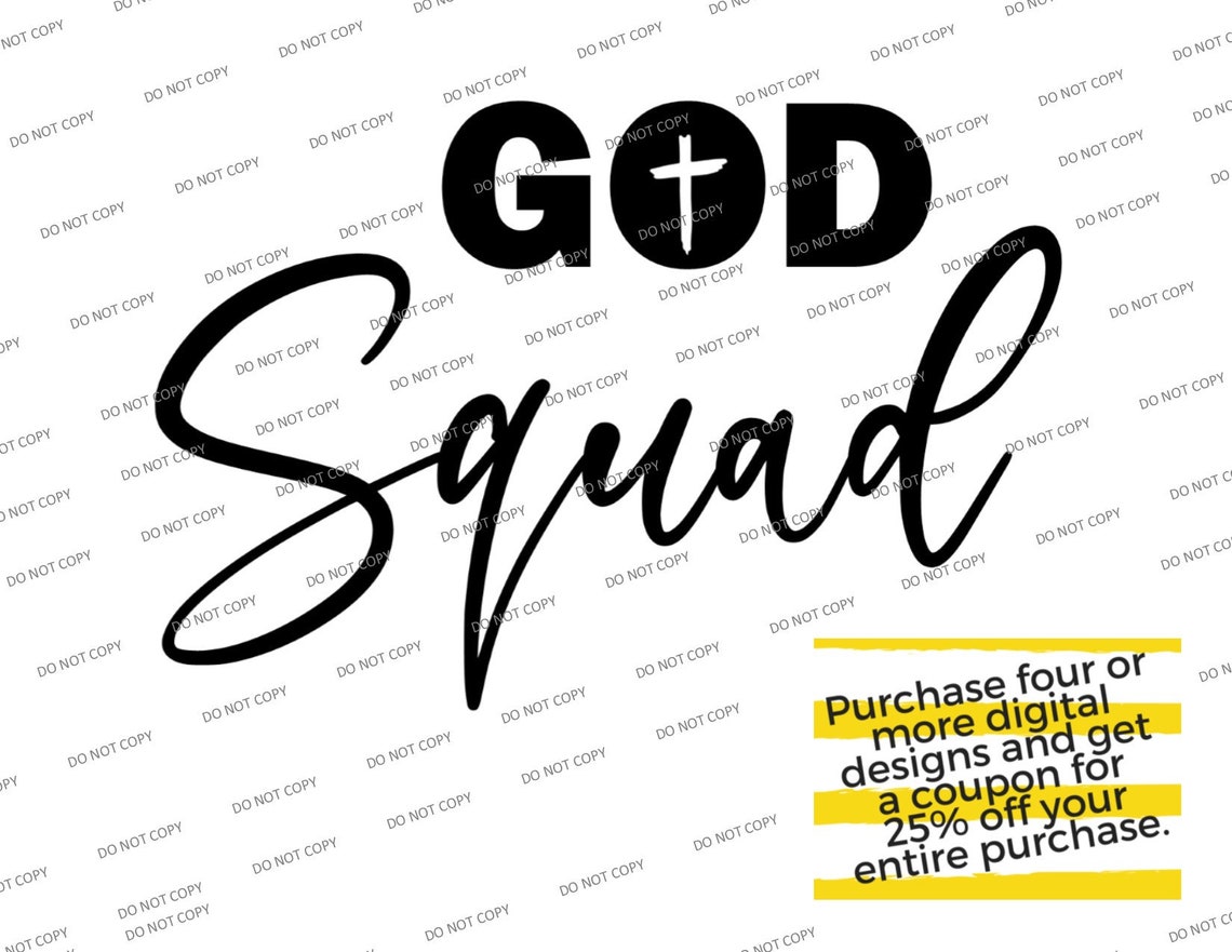 Svg/png-God Squad-Christian Religious Buy 4 get 25% off your | Etsy