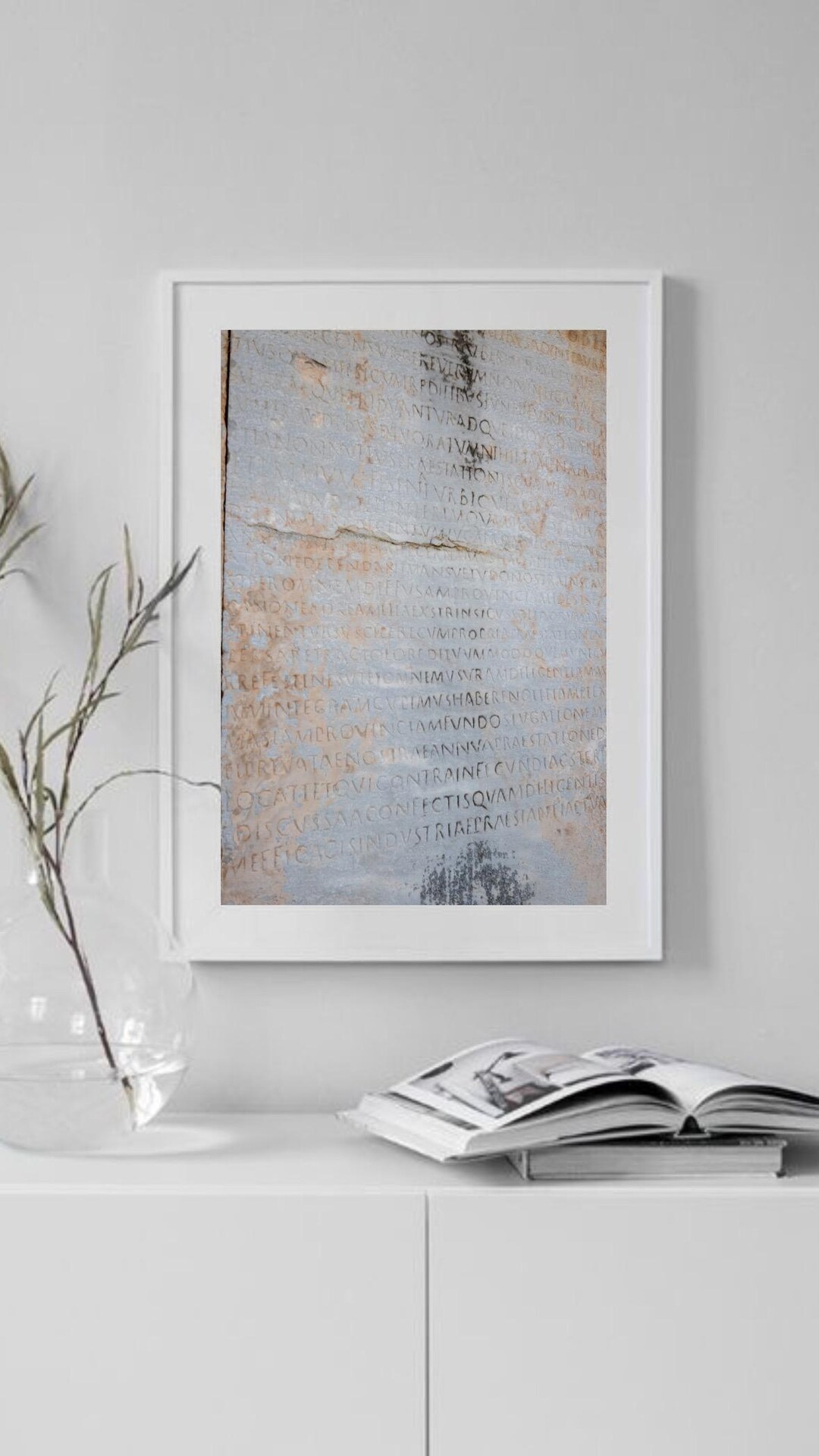 Ancient Roman Latin Inscription Poster | Ephesus Wall Art Print ...