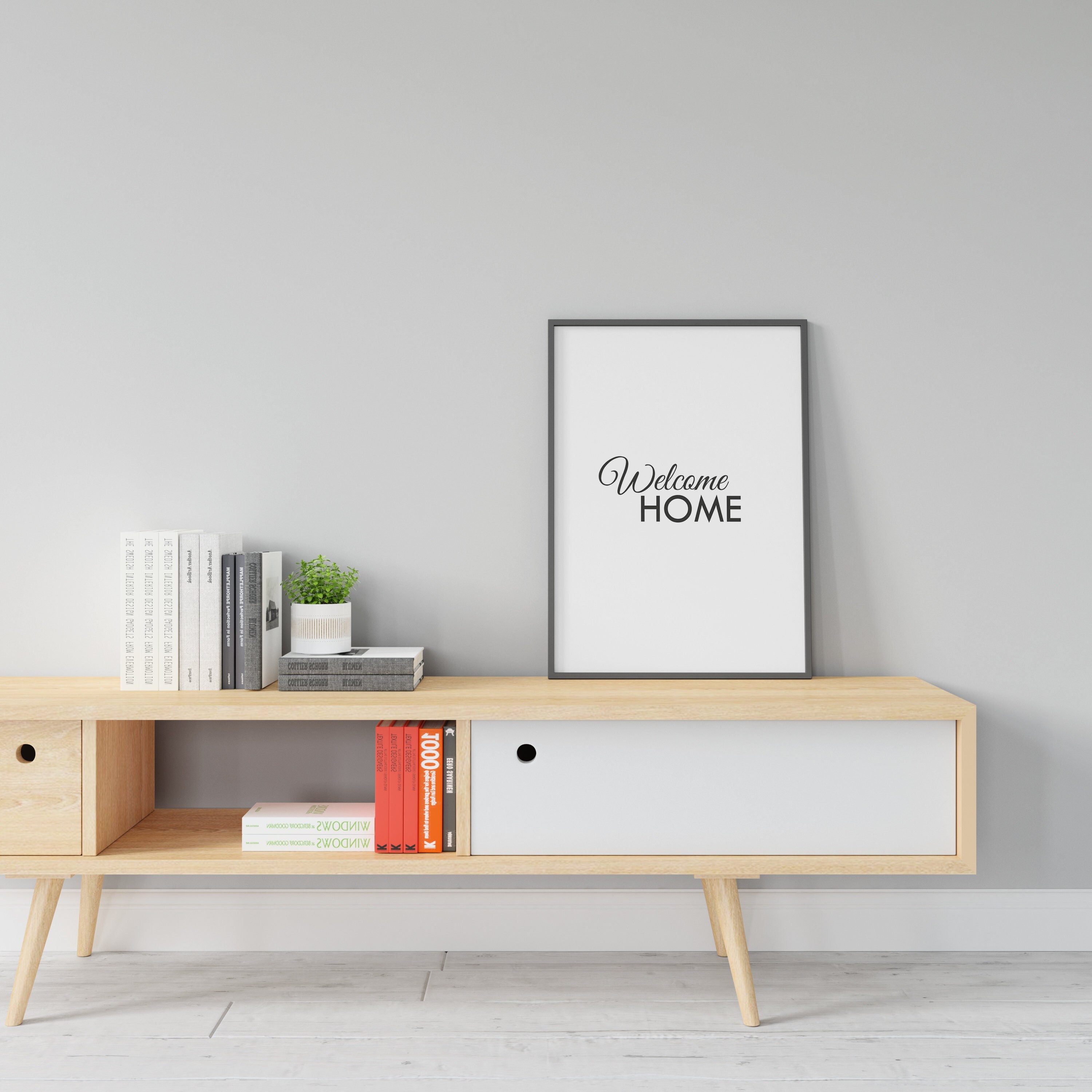 Welcome Home Printable Poster Modern Calligraphy Digital Print for ...