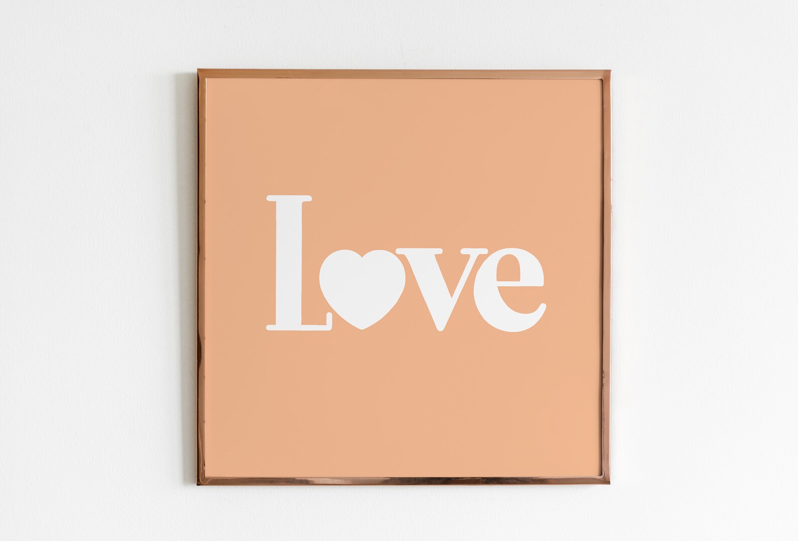 Peach Fuzz 'love' Print - Pantone Color of the Year - Romantic Wall Art ...