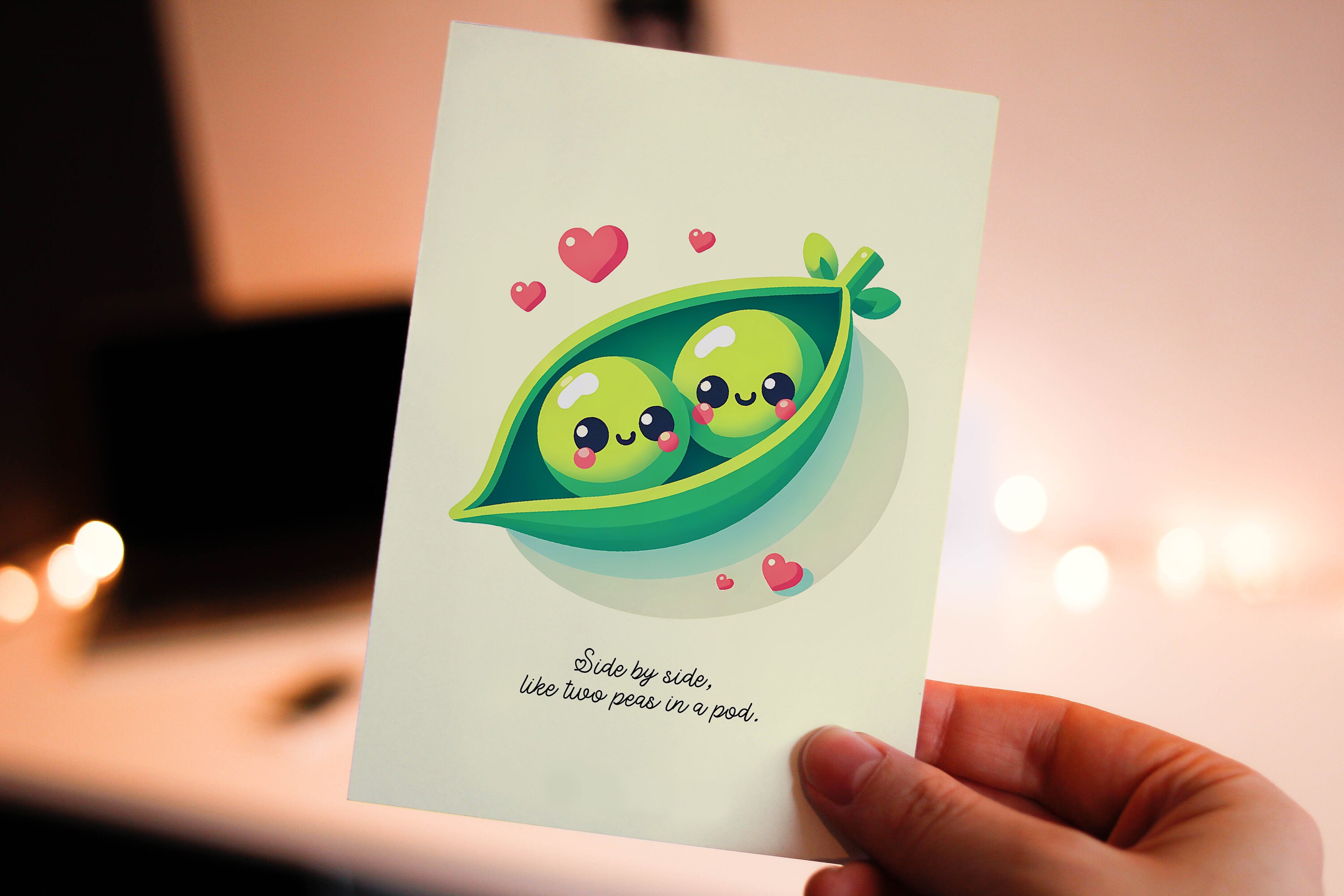 Two Peas in a Pod - Charming Printable Valentine's Card - Etsy