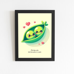 Two Peas in a Pod Poster - A Sweet Valentine's Day Gift for Couple - Etsy