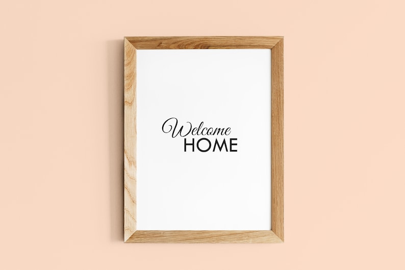 Welcome Home Printable Poster Modern Calligraphy Digital Print for ...