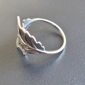 Sterling Silver Fall Leaves Spoon Ring Antique Silver Adjustable Autumn ...