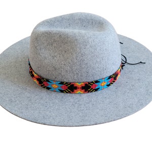 Western Seed Beaded Hat Band Fit Cowboy Hatband Multi Color Star Hat ...