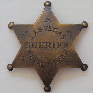 Replica Solid Brass Old West Badge Reproduction Western Antique Brass 3 ...