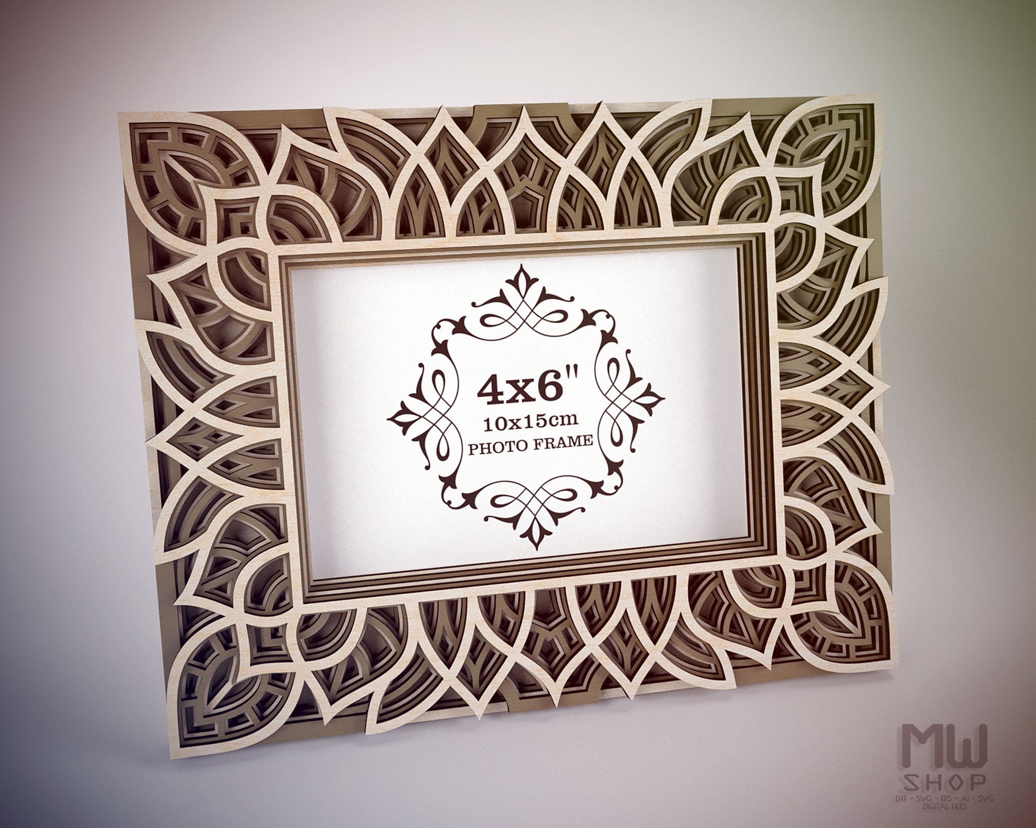 F12 Multilayer Photo Frame DXF file Laser Cut Photo Frame | Etsy