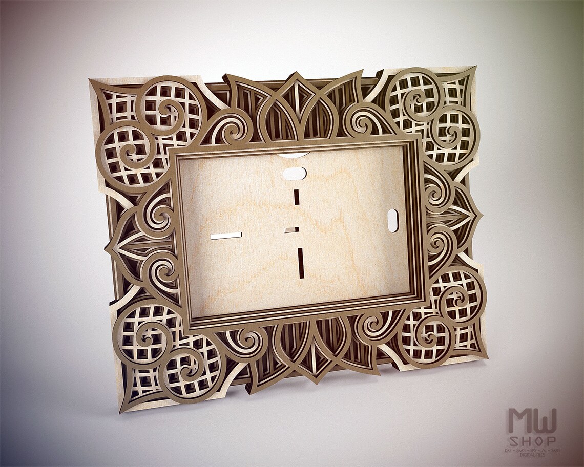 F09 Multilayer Photo Frame DXF file Laser Cut Photo Frame | Etsy