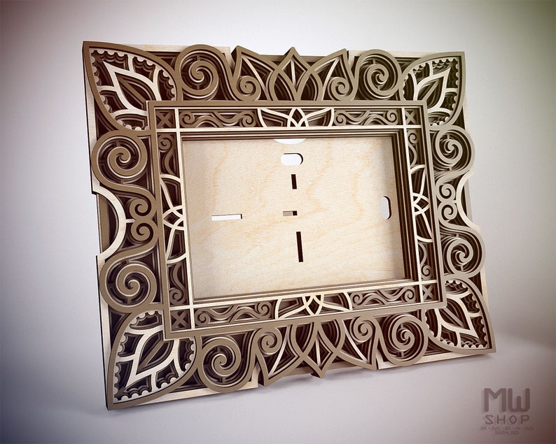 F07 Photo Frame DXF file Laser Cut Multilayer Frame 4x6 | Etsy