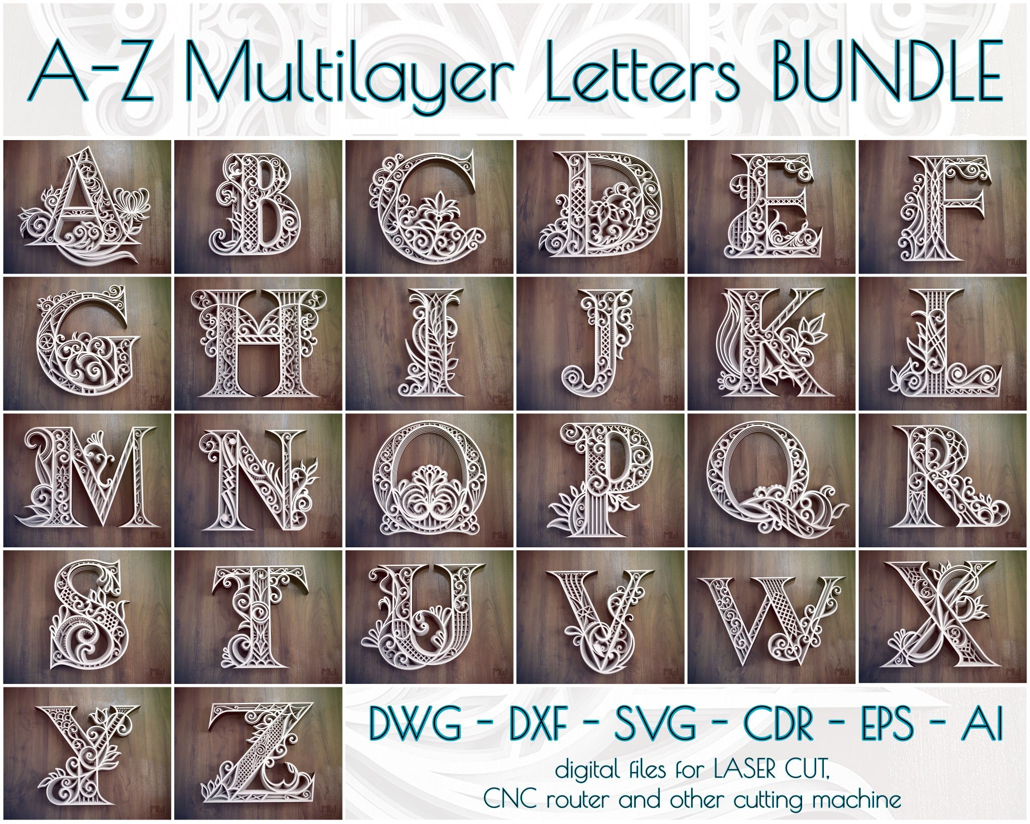 Laser Cut Mandala Number 3d Letters Svg 3d Numbers Numbers SVG For 
