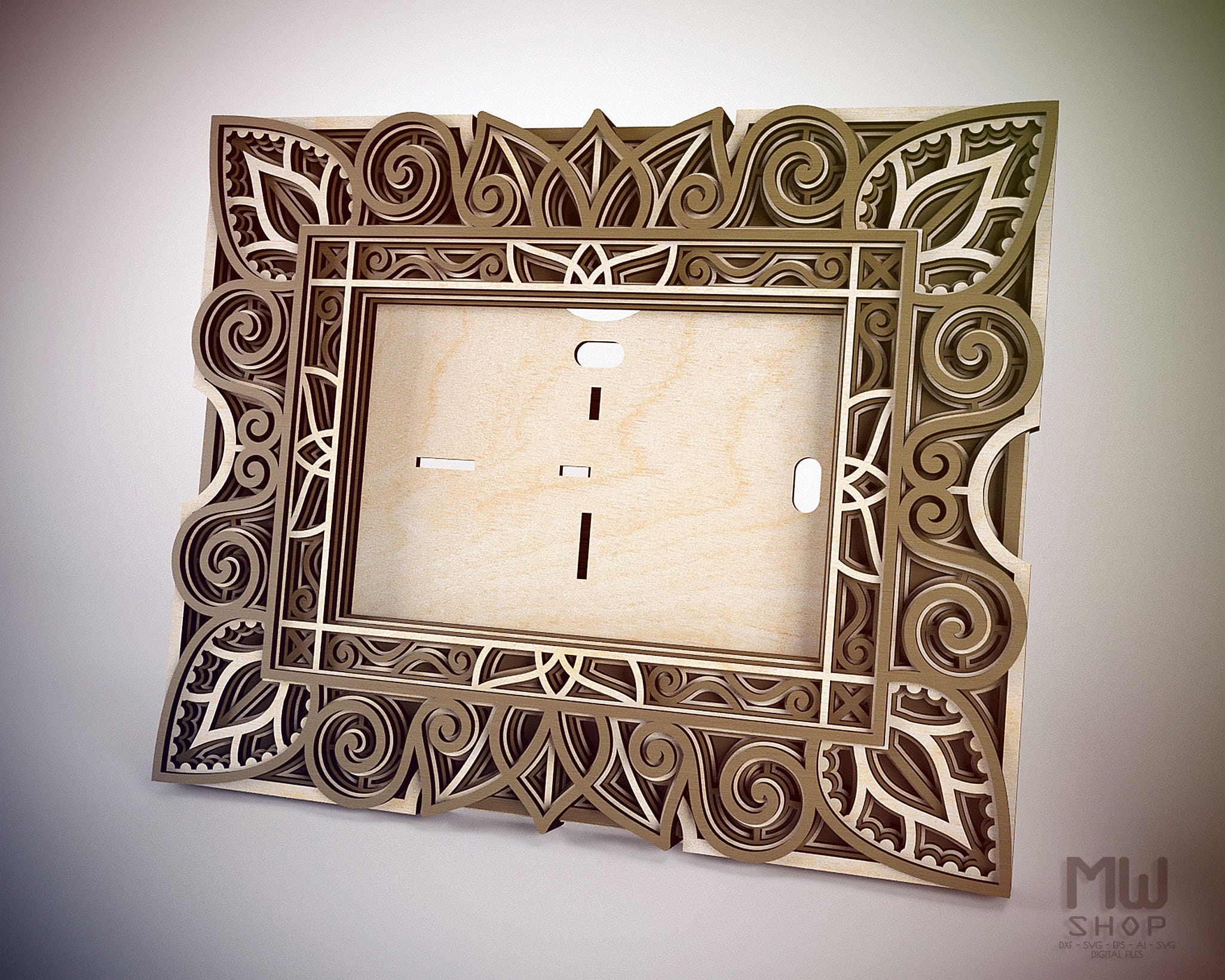 F07 Photo Frame DXF file Laser Cut Multilayer Frame 4x6 | Etsy