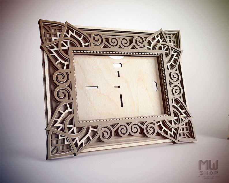 F02 Multilayer Photo Frame DXF file Laser Cut Photo Frame | Etsy