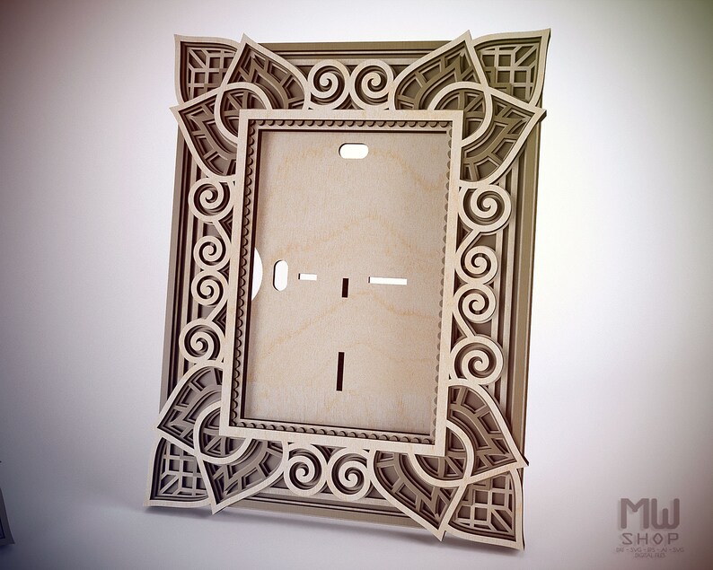 F02 Multilayer Photo Frame DXF file Laser Cut Photo Frame | Etsy
