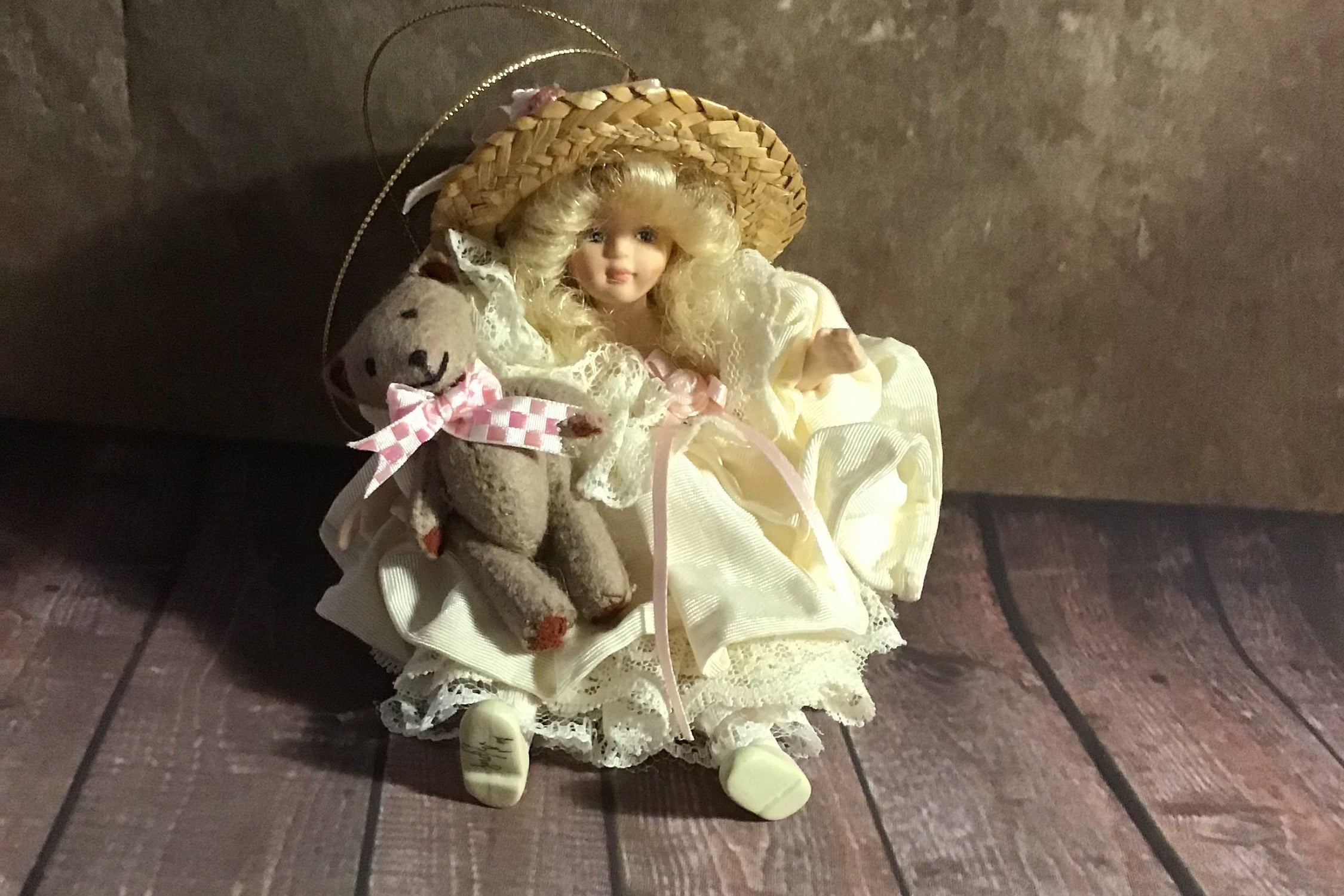Theo and Thea Teddy Bear Twins Doll Ornaments - Etsy