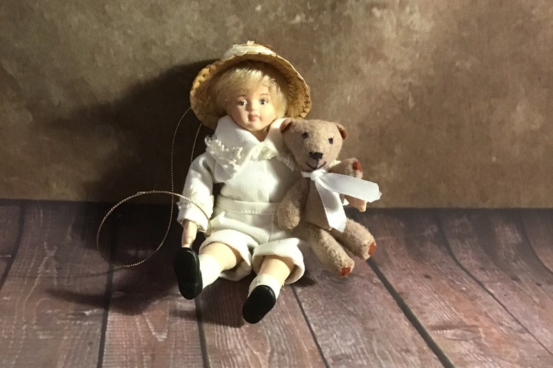 Theo and Thea Teddy Bear Twins Doll Ornaments - Etsy