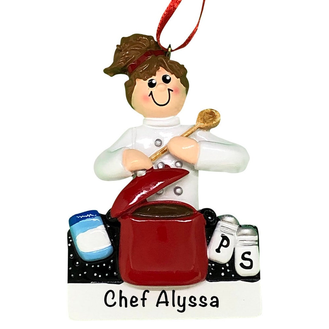 Personalized Chef Christmas Ornament Custom Gifts for Cooking Women ...